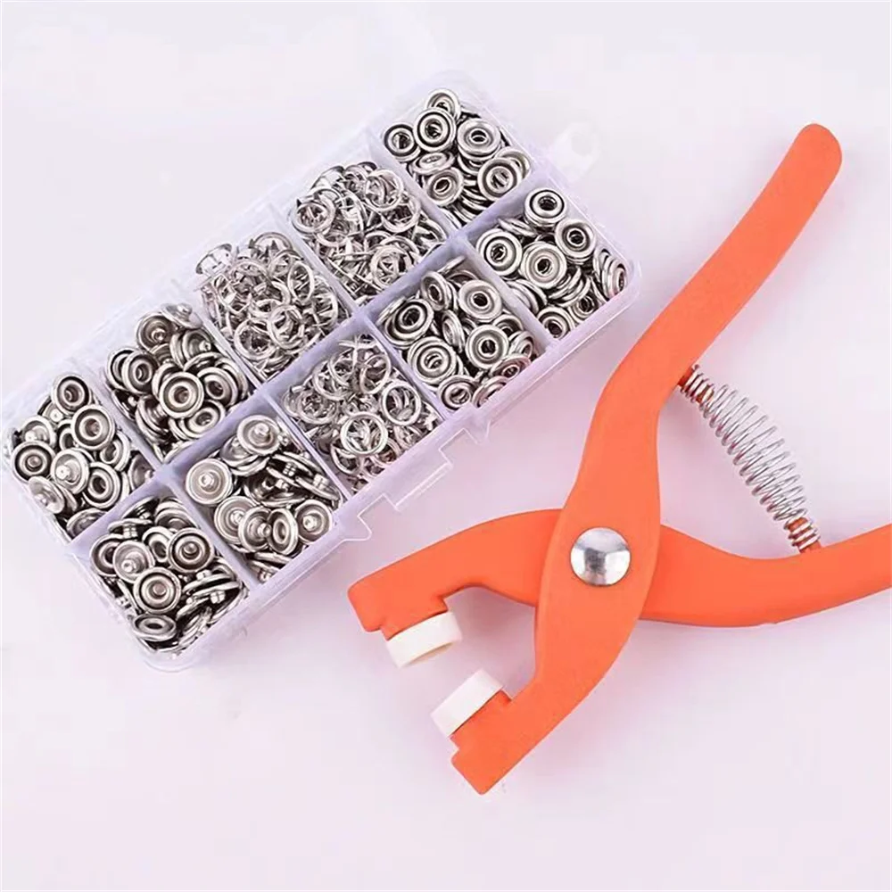 50-100Pcs-Metal-Snap-Buttons-Press-Claw-Buckle-Plier-Fasteners-Kit-DIY ...