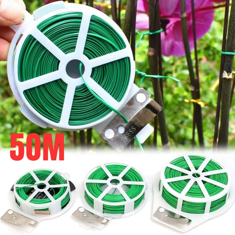 Plant-Twist-Ties-Iron-Wires-Support-Garden-Climbing-Cane-Fixed-Line ...