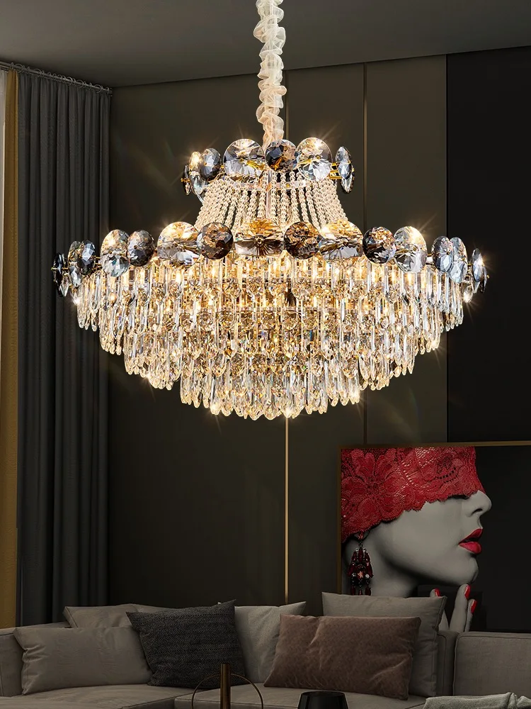 Modern-Lustre-Light-Luxury-Duplex-Living-Room-Crystal-Chandeliers-For ...
