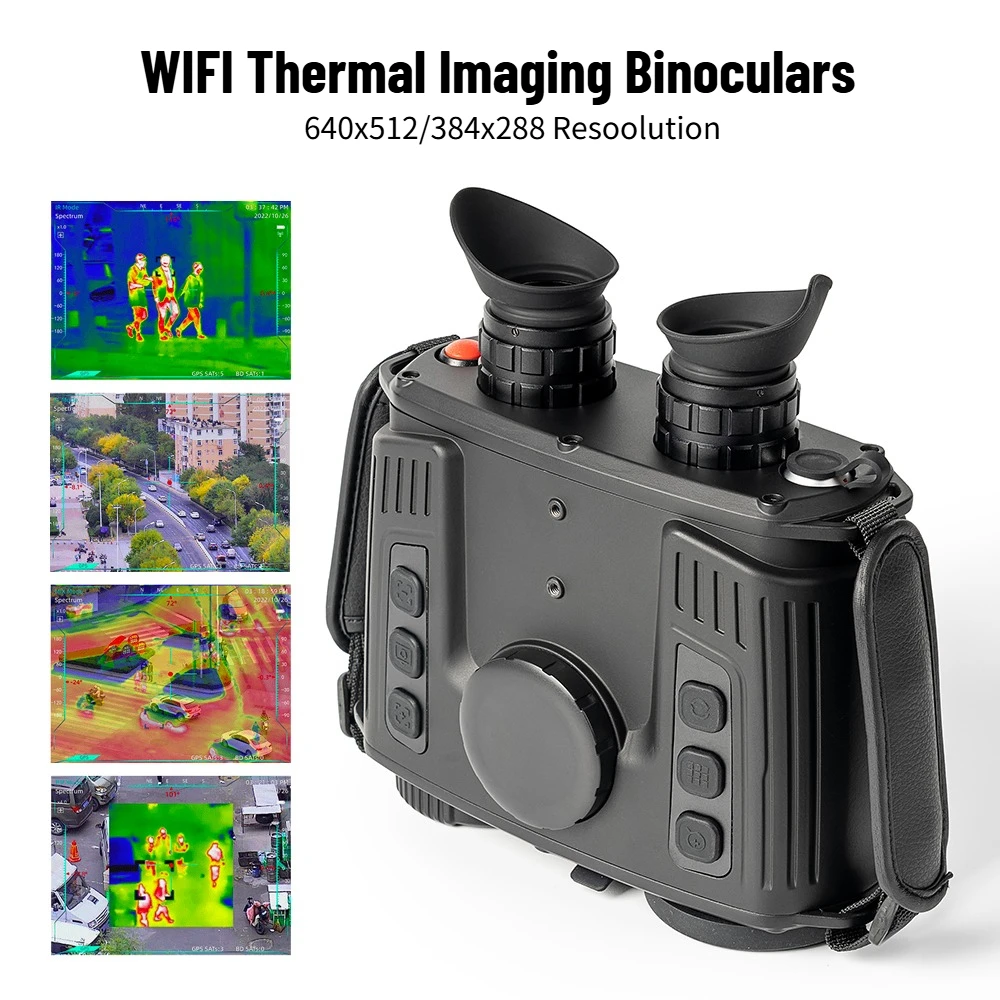 LRF Thermal Imaging Binoculars, Dual-Spectrum Thermal Night Vision ...