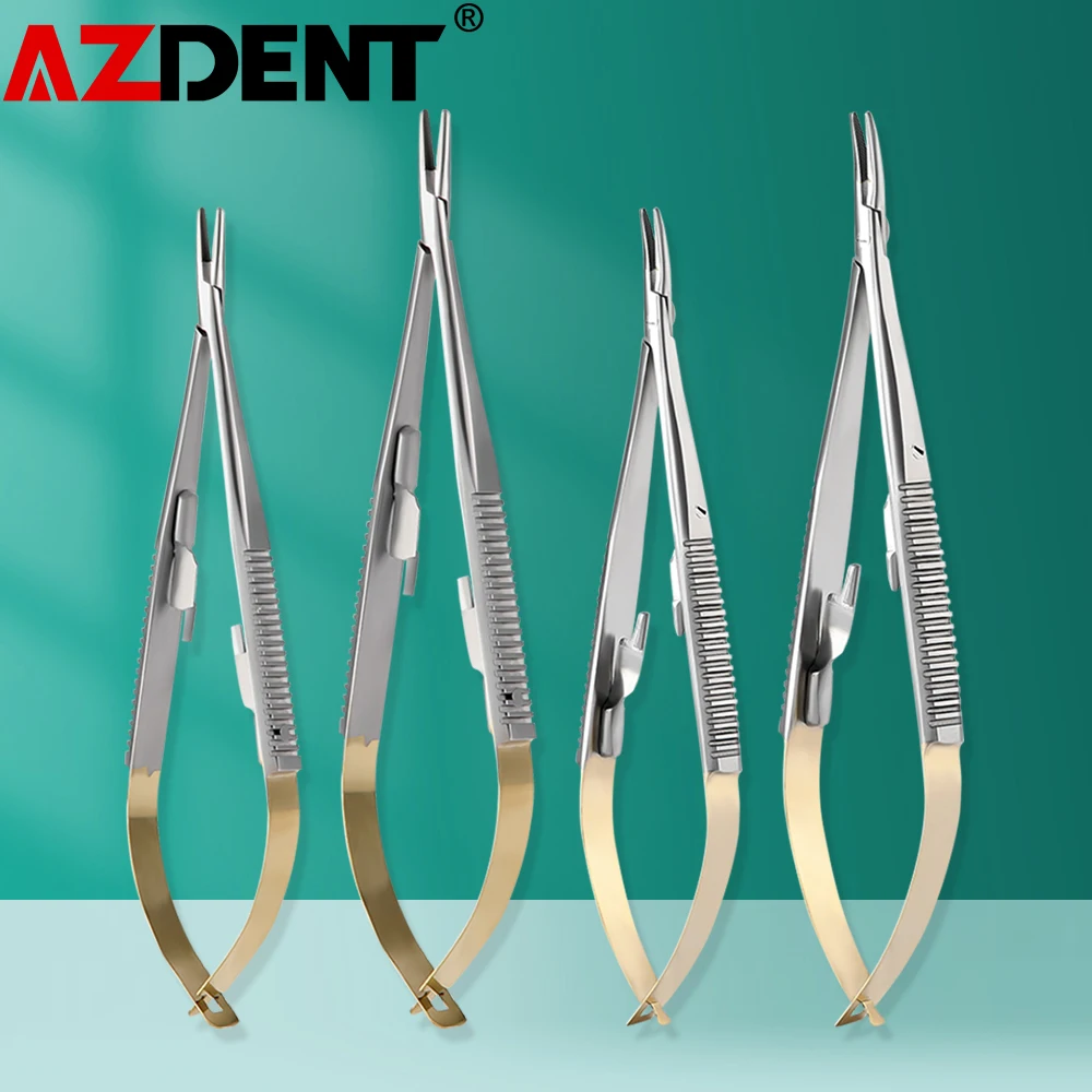 Azdent-porta-aghi-Castroviejo-dritti-curvi-con-serratura-14cm-16cm ...