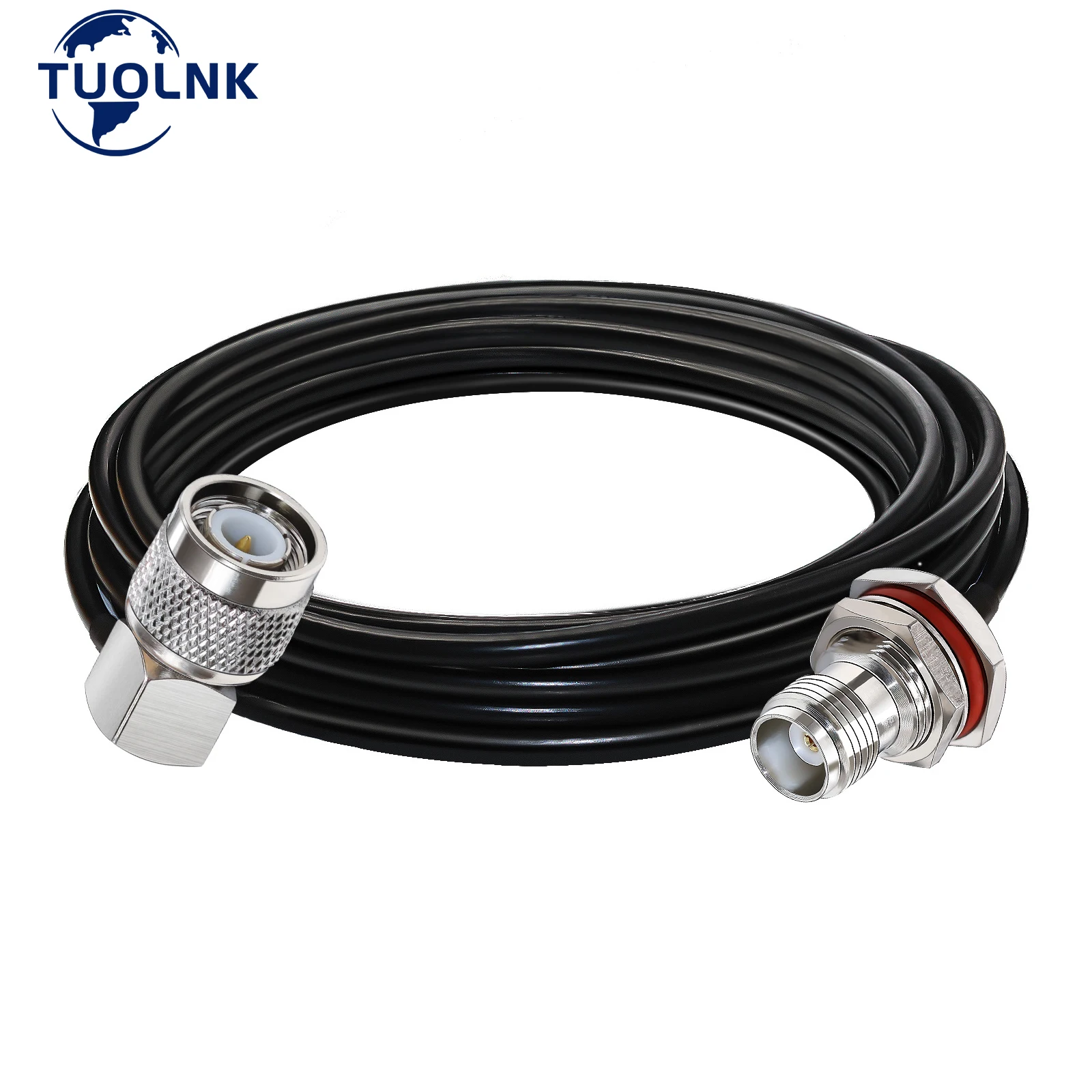TNC Extension cable RG58 TNC Male Right Angle Plug to TNC Female Bulkhead WiFi Antenna Cable Low ...