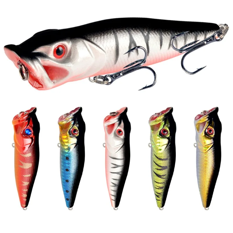 Floating-Popper-Bait-Hard-Plastic-Fishing-Lures-Artificial-Wobblers ...