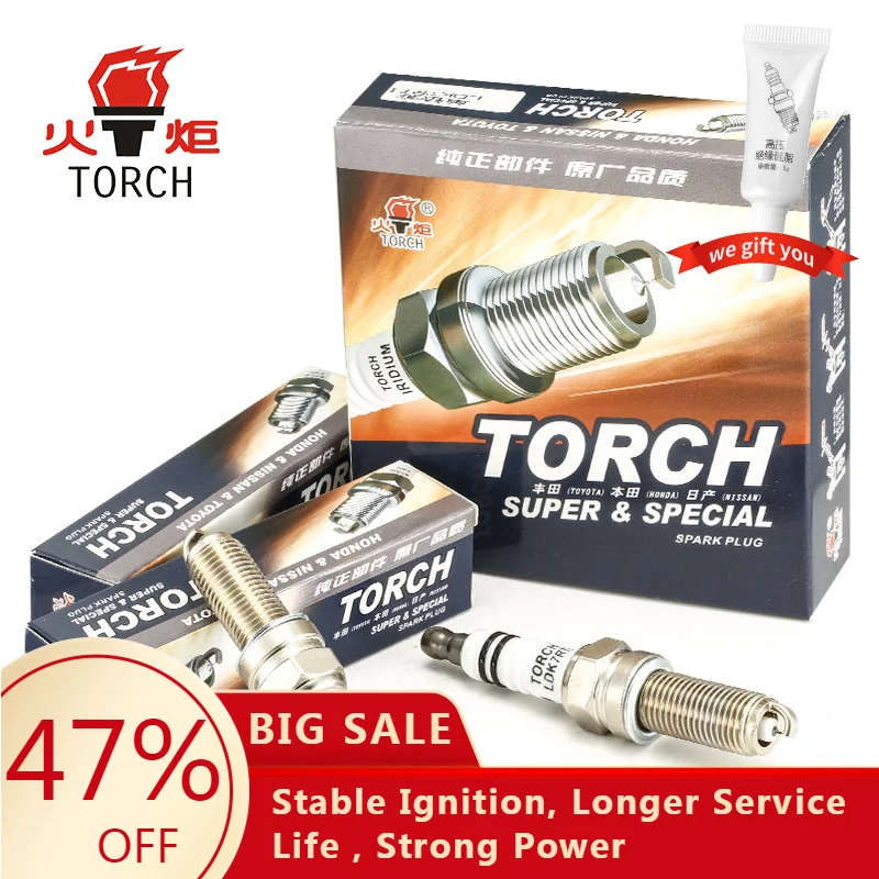 Conector de faísca original da china, 4 unidades, ldk7rti/yr7me/argolas ...