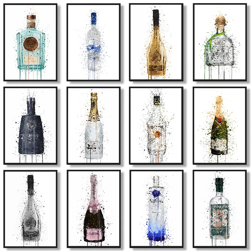 Graffiti-Alcohol-Bottle-Posters-and-Pictures-Whiskey-Red-Wine-Vodka ...
