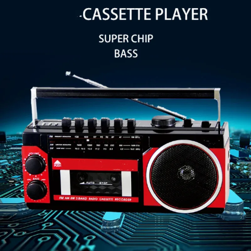 Retro-Old-Style-Cassette-Radio-Portable-Recorder-Wireless-Bluetooth ...