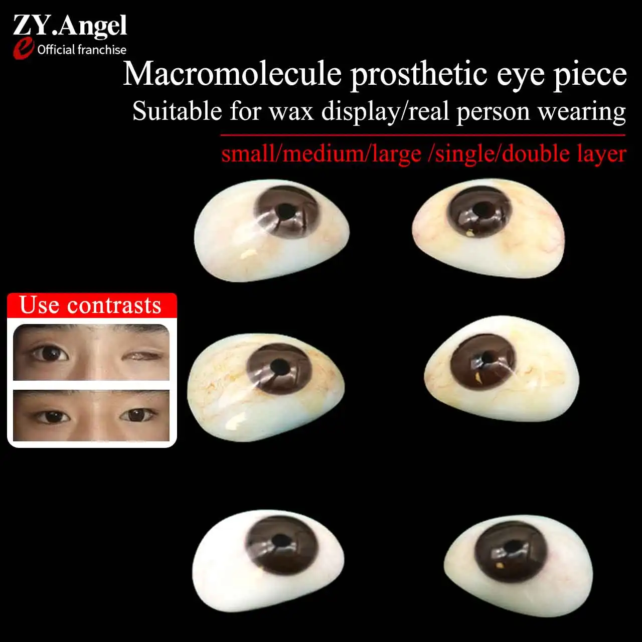 Resin-Eye-Prosthesis-For-Disabled-Eyes-After-Removal-Of-Eyeball-Atrophy ...