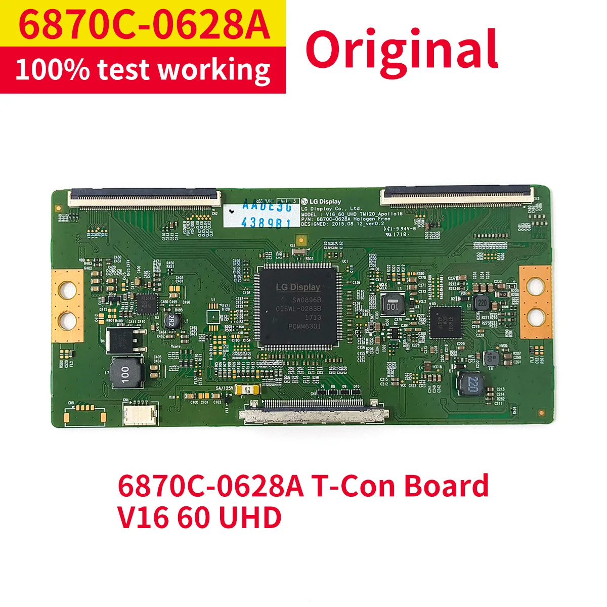 100% Original Test Work 6870C-0628A T-Con Board V16 60 UHD for TV ...