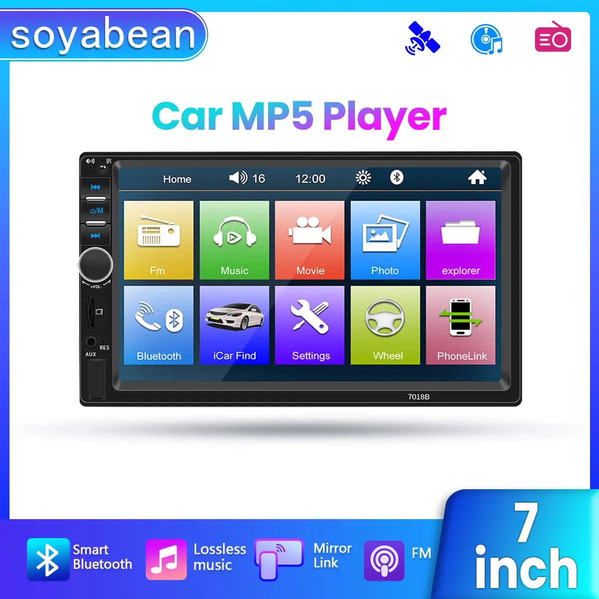 1Din-Car-Radio-Multimedia-MP5-Player-7-inch-Universal-Navigation-with ...