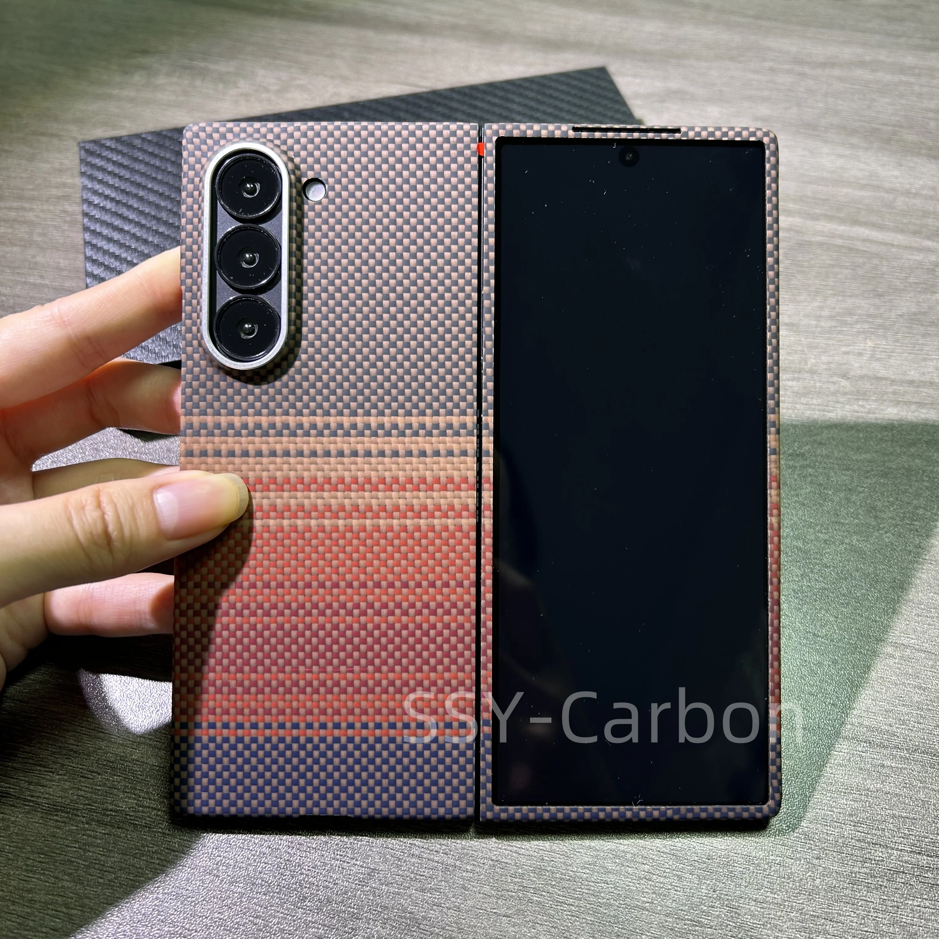 Real Carbon Fiber MagSafe Phone Case For Samsung Galaxy Z Fold6 Carbon ...