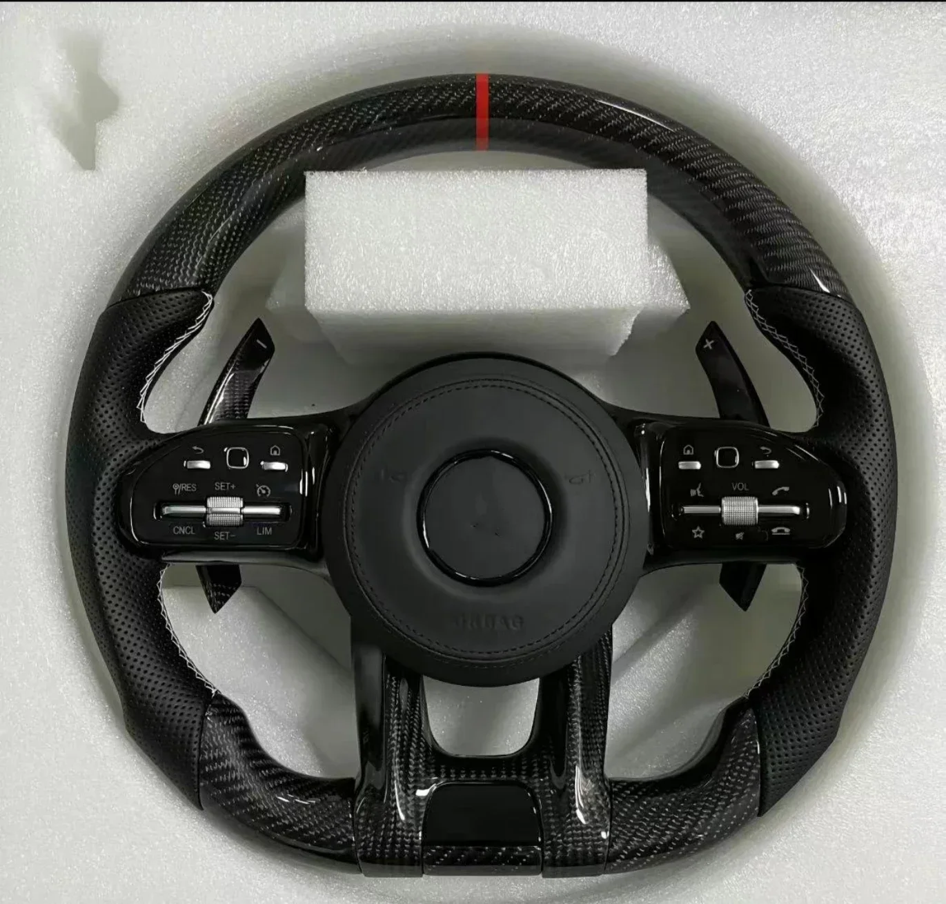 Modified-LED-Carbon-Fiber-Steering-Wheel-For-Mercedes-Benz-AMG-GT-With ...
