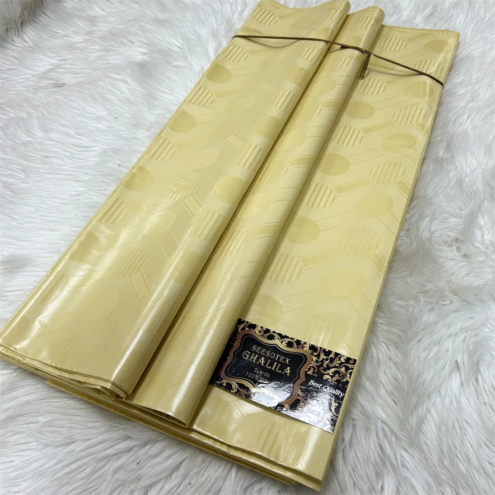 5Meter-Nigerian-Damask-Shadda-Guinea-Bazin-Brocade-Fabric-For-Men-Suit ...