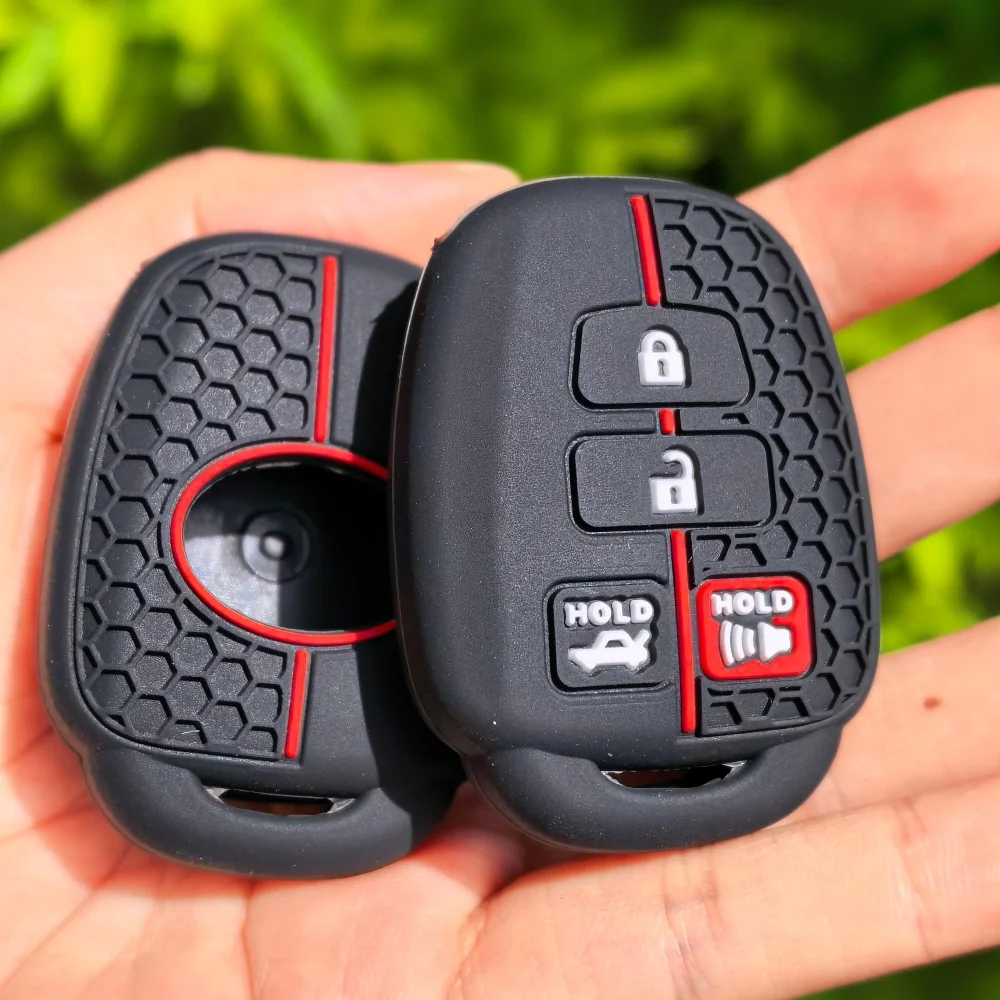 4 Button Silicone Car Key Case Cover for Toyota Prius RAV4 Camry ...