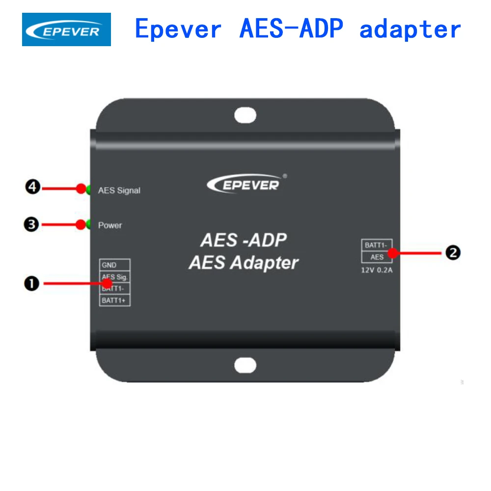 Epever AES-ADP adapter converts the 5V-AES signal of the solar ...