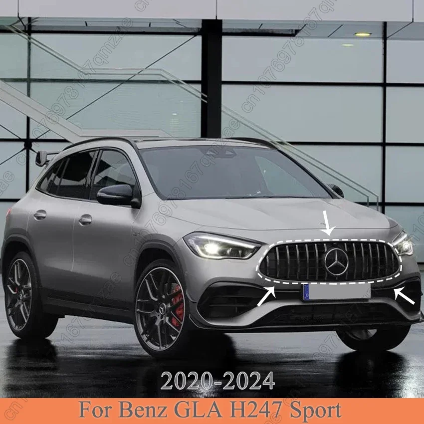 Car-Front-Bumper-Racing-Grilles-GT-Style-For-Mercedes-Benz-GLA-Class ...