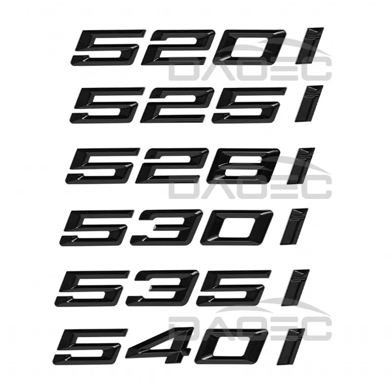 Car-3D-ABS-Trunk-Letters-Logo-Badge-Emblem-Decal-Sticker-For-BMW-5 ...