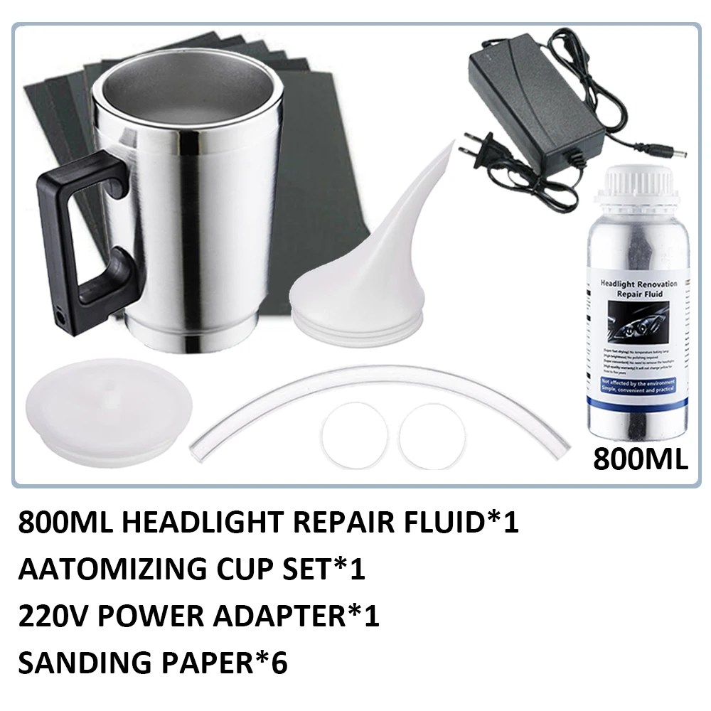 800ML-Headlight-Polishing-Kit-Headlights-Liquid-Polymer-Repair-Fluid ...