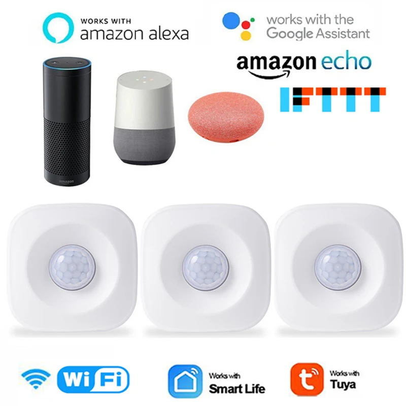 Sensor de movimiento PIR para el hogar, Detector infrarrojo con Wifi, Automatización del cuerpo ...