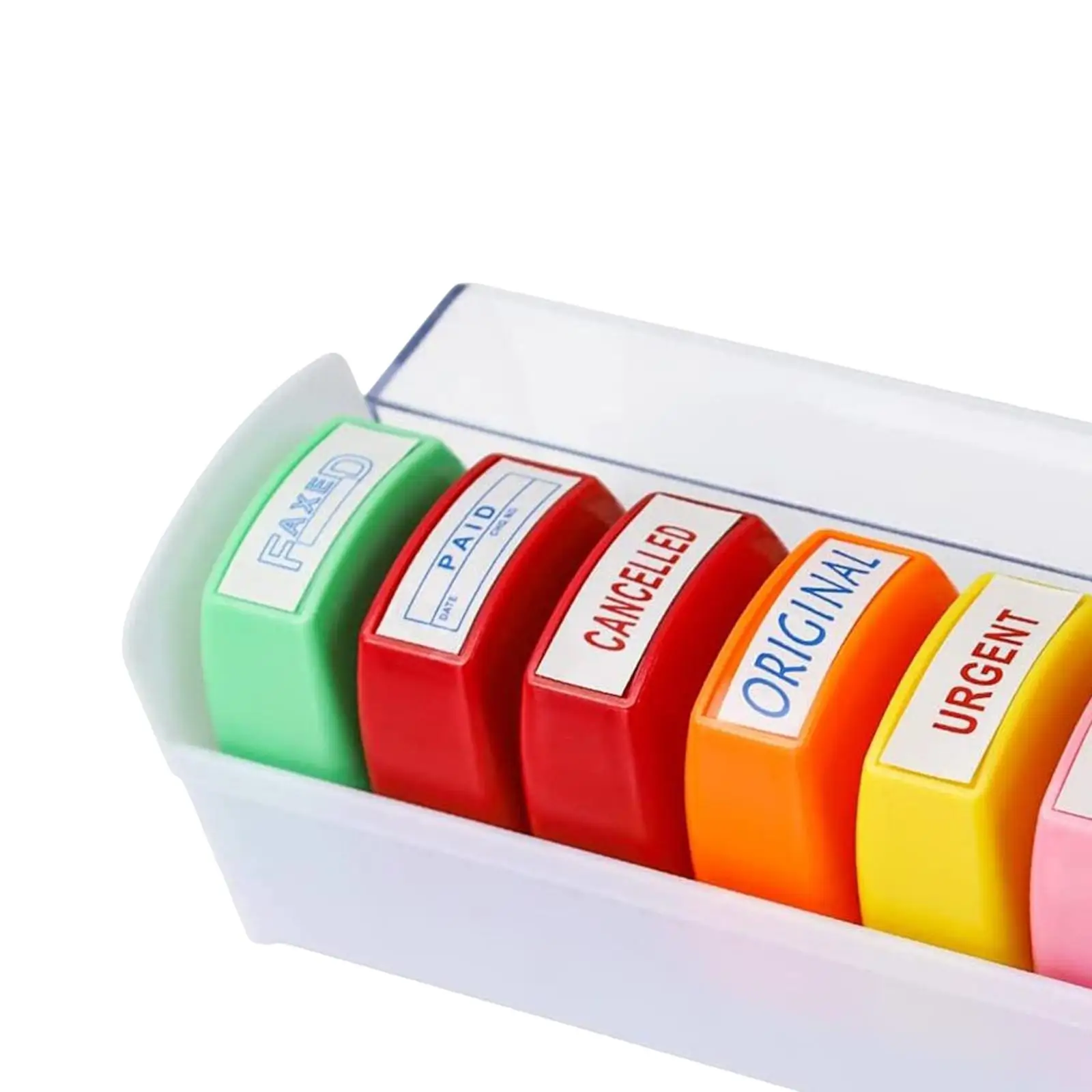 8-Pieces-Office-Stamp-W-Tray-Pre-Inked-Office-Stationary-Ink-Stampers ...