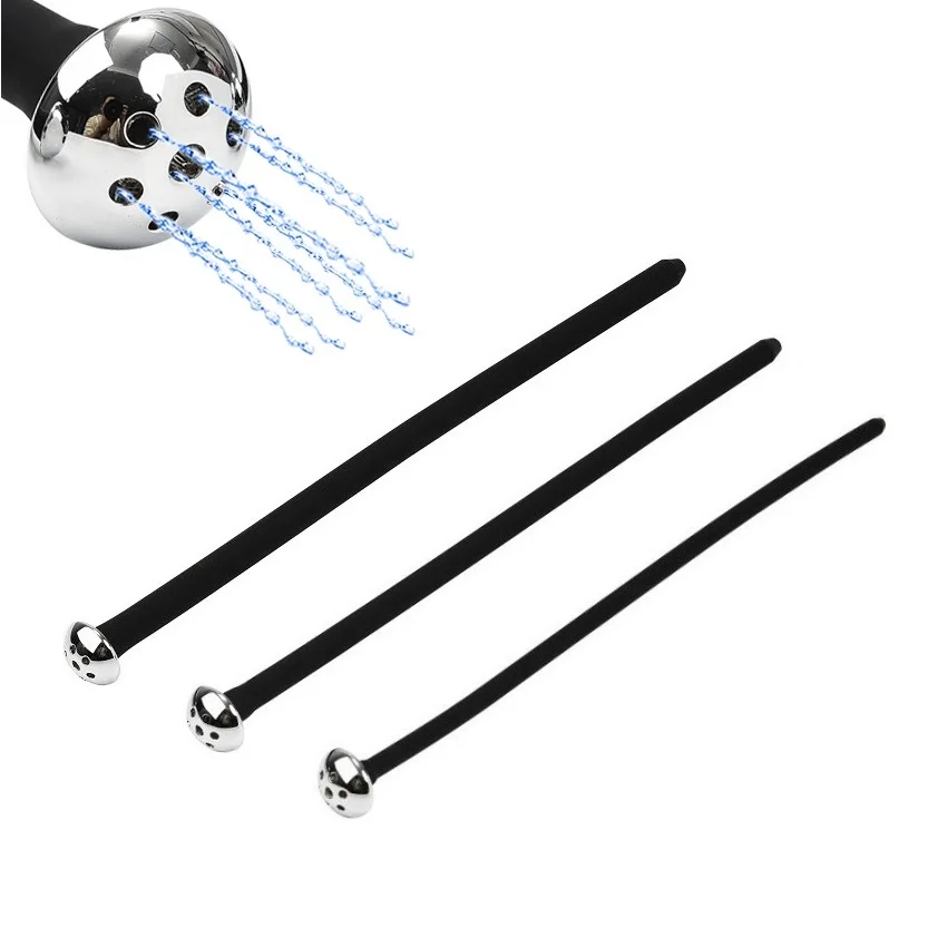 7 Holes Silicone Man Penis Plug Set Stick Dilator Metal Head Penis ...