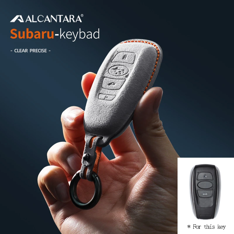 Alcantara Car Smart Key Case Cover Shell Fob For Subaru BRZ XV SV ...