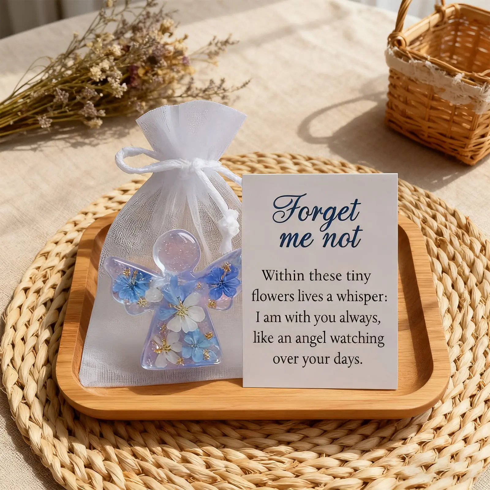 Forget Me Not Angel Present A Heartfelt Sympathy Keepsake Suitable For ...