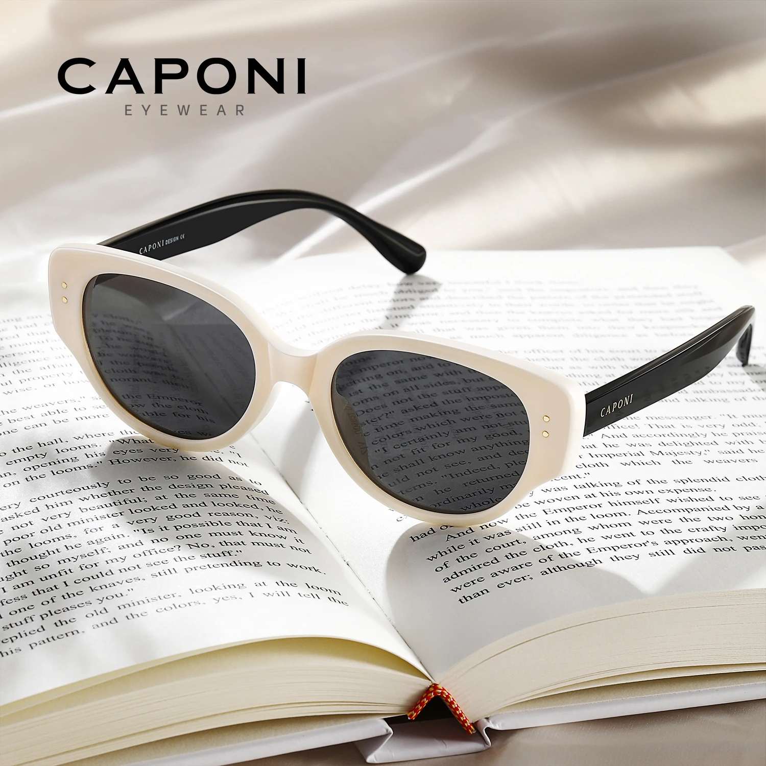 CAPONI Polarized Women Sunglasses High-end Outdoor Vintage Design Cat ...