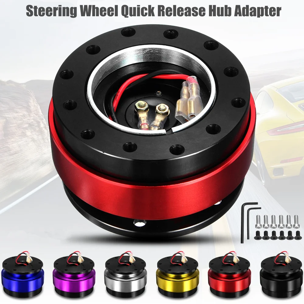 Racing Car Steering Wheel Quick Release Hub Adapter Snap Off Aluminum 6 ...