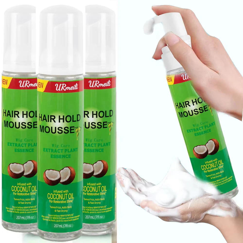 Curly Hair Mousse（207ml) For Wigs Strong Hold Olive Oil Hair Styling ...