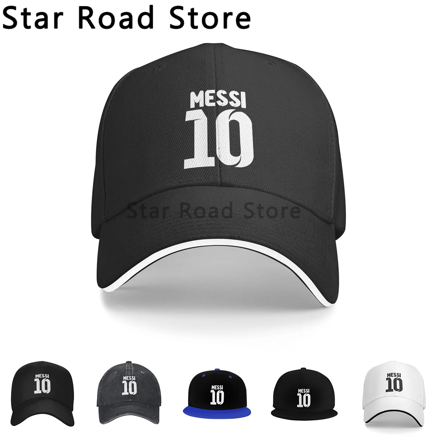 Argentina-Number-10-Football-Soccer-Baseball-Cap-Fashion-Messi-Sandwich ...