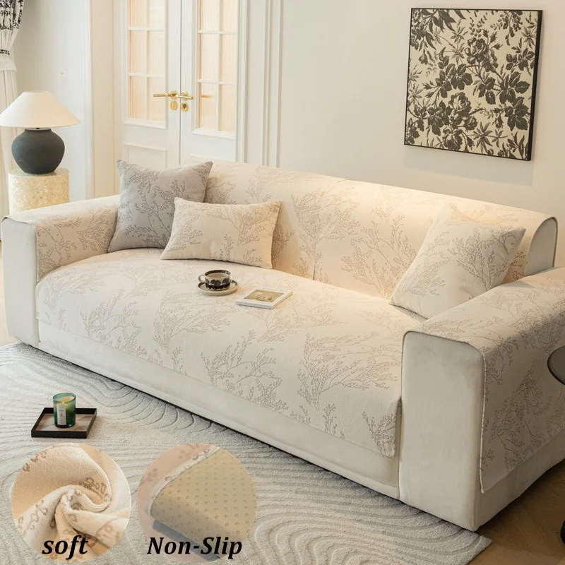 Chenille-Sofa-Cover-for-Living-Room-Non-Slip-All-Inclusive-Sofa-Cushion ...