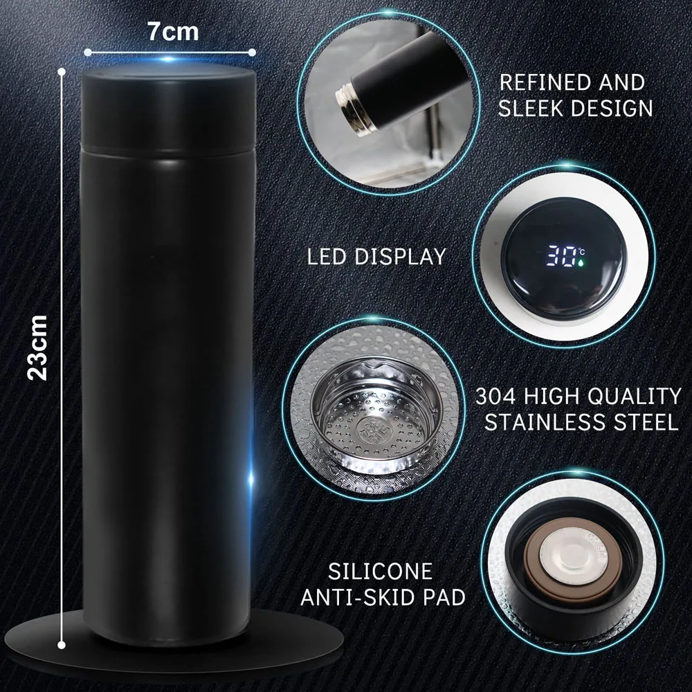 Botella de Agua Inteligente de 500ml con Pantalla Digital – LydaMarket