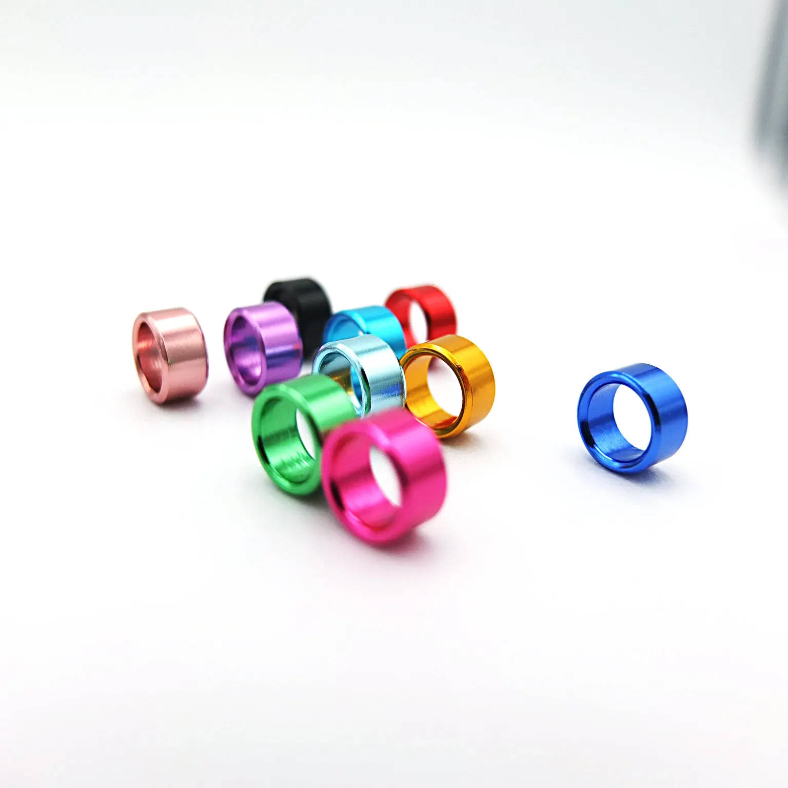 100PCS-2-6mm-8mm-unmarked-Bird-Leg-Rings-Aluminium-Closed-loop-color ...