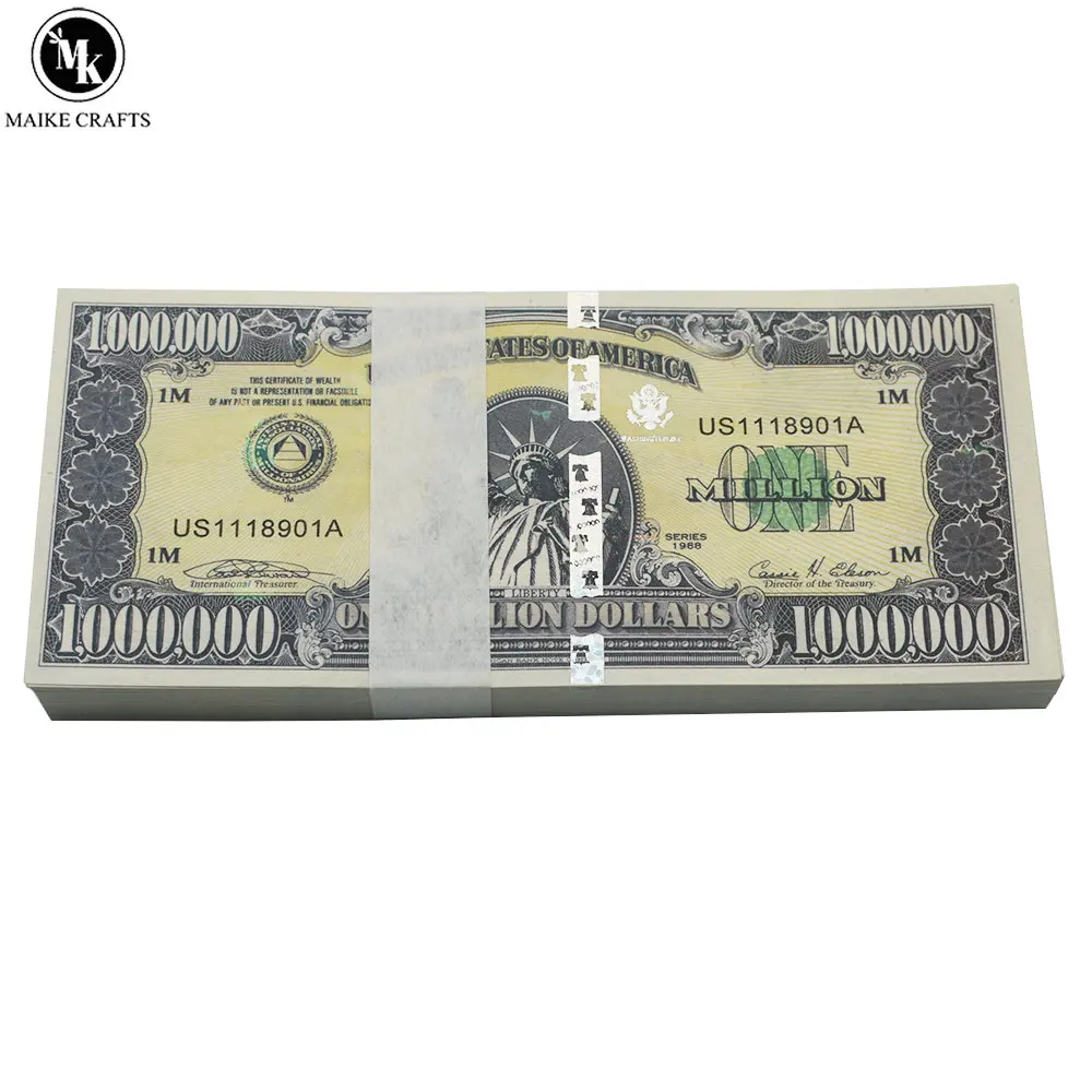 10PCS /100PCS American One Million Dollar Paper Money Statue of Liberty ...