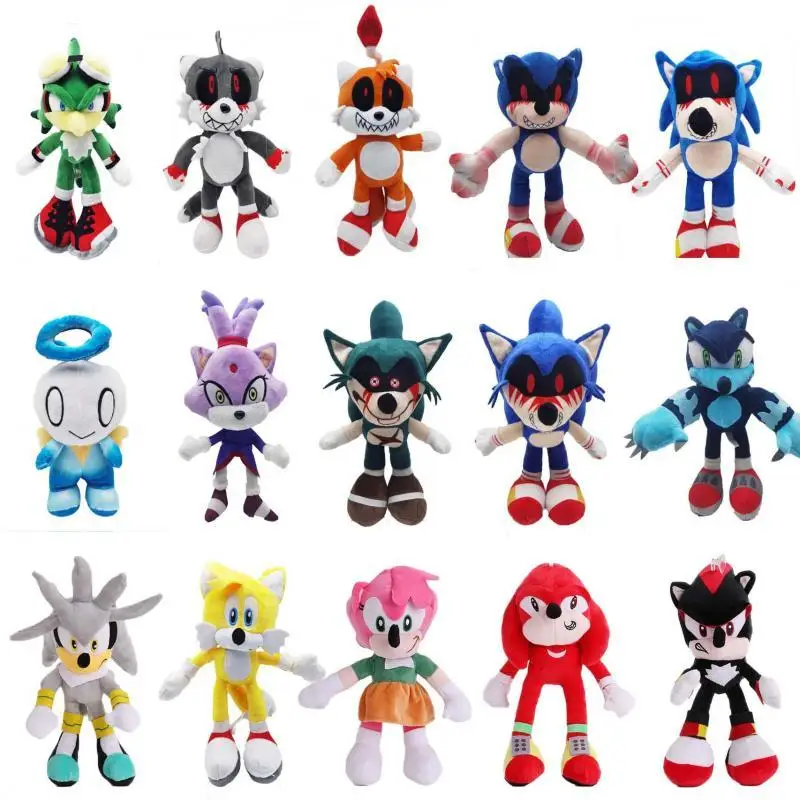 20-40-Cm-Super-Sonic-The-Hedgehog-Soft-Stuffed-Plush-Doll-Cartoon-Game ...