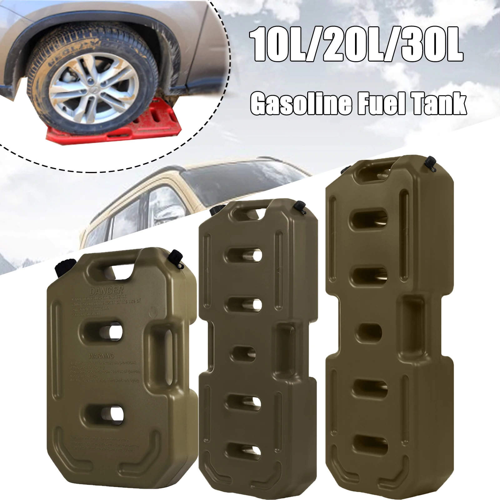 Honhill Jerrycan 10L/20L/30L Fuel Barrels Gas Spare Container SUV ATV ...