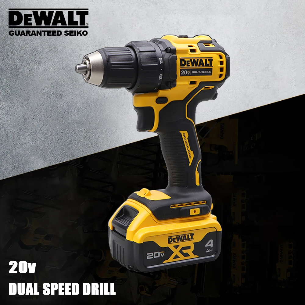 Dewalt 무선 전기 드릴, 충전식 브러시리스 Dcd708, 20v, 65Nm, 1650rpm 척, 13mm 다중 보호, 범용 ...
