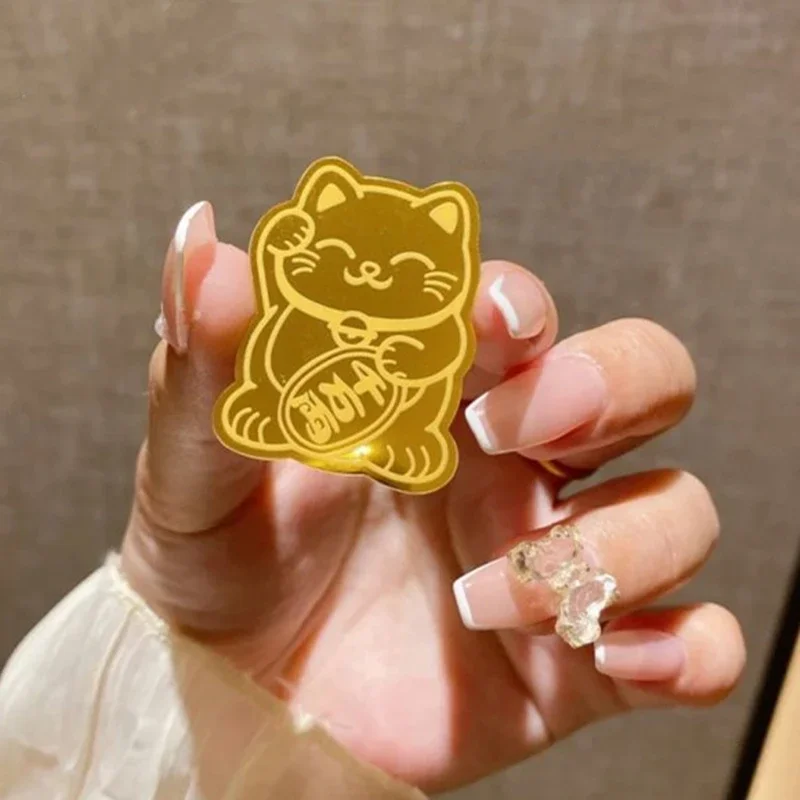Smooth-Matte-Lucky-Cat-Gold-Foil-Mobile-Phone-Decoration-New-Year ...