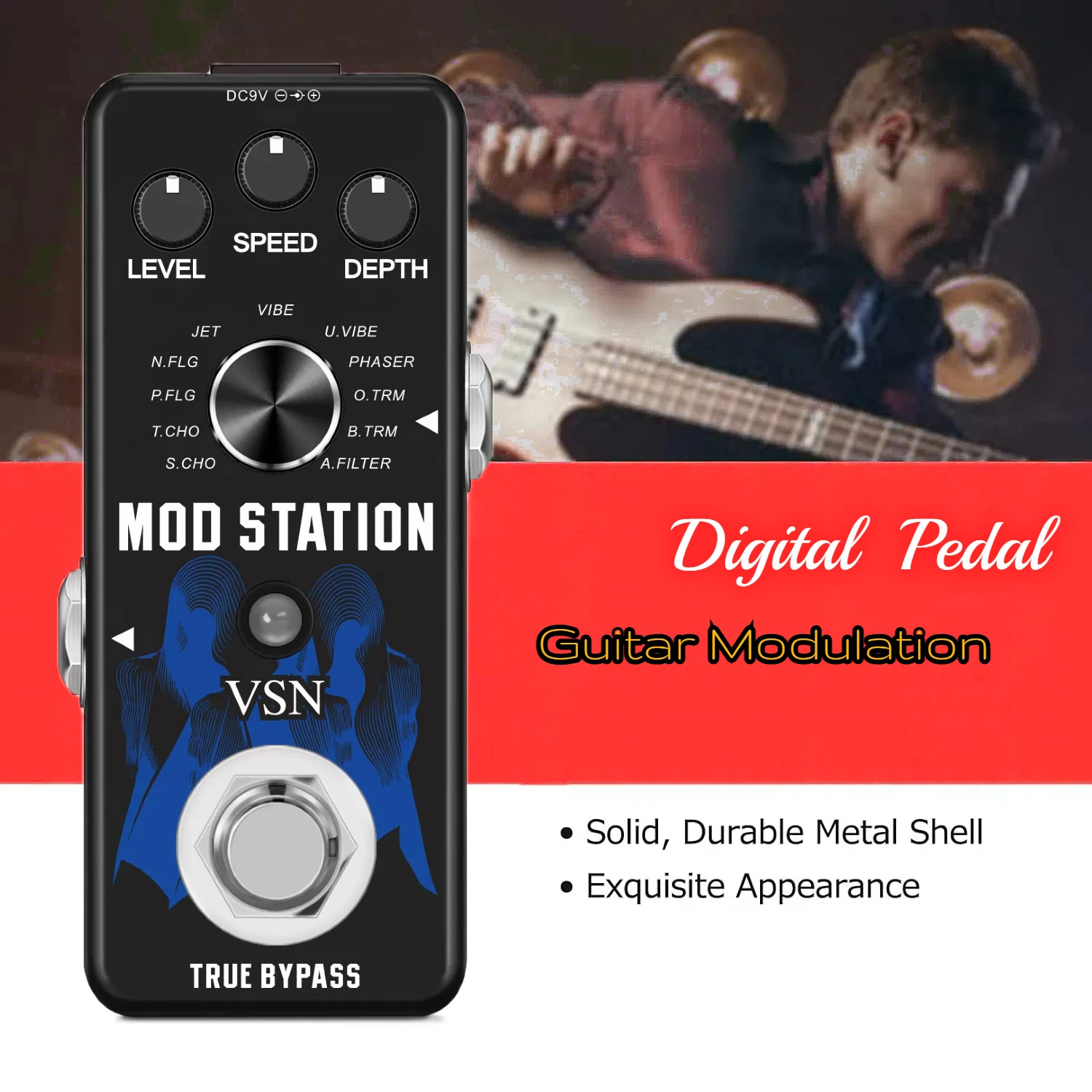 VSN-Guitar-Modulation-Effect-Pedal-Digital-Mod-Station-Combination ...