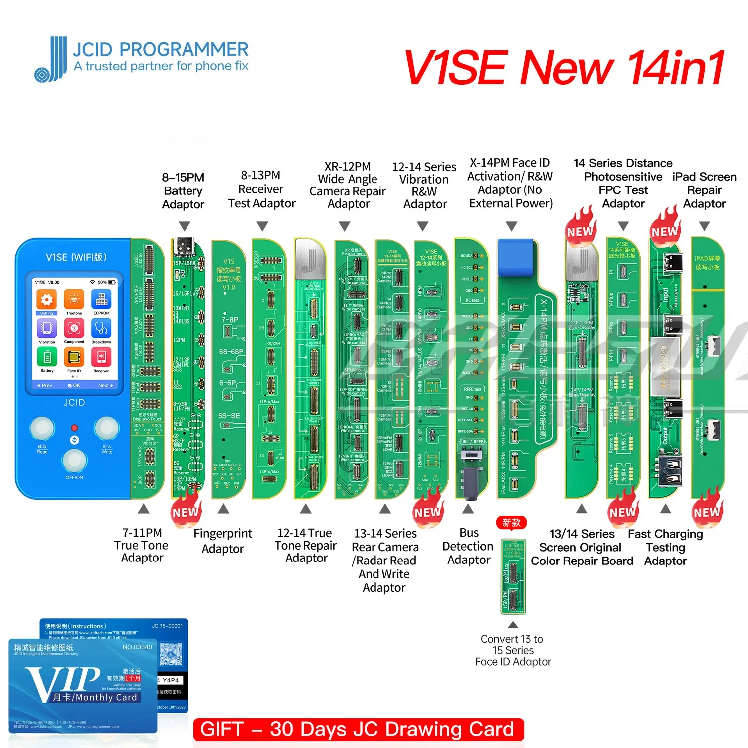 JC-V1SE-Programmer-iPhone-X-11-12-13-14Series-photosensitive-original ...