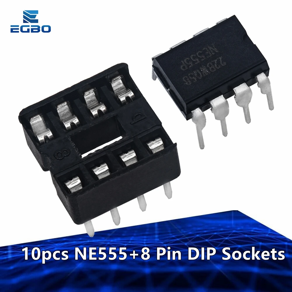 10pair-20pair-NE555-NE555P-IC-555-Timer-Programming-Oscillator-Chip-8 ...