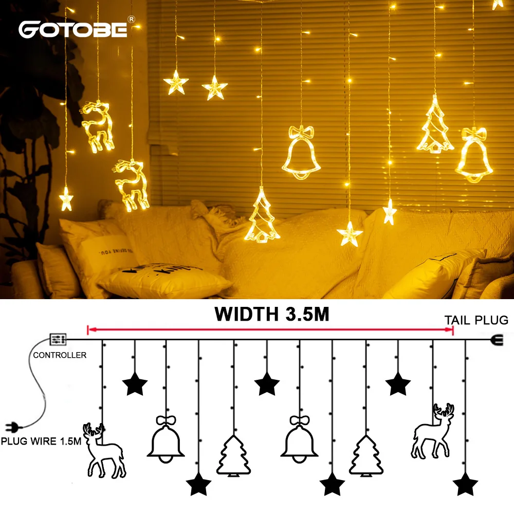 LED-Star-Curtain-String-Lights-Natal-Holiday-Light-Decora-o-do ...