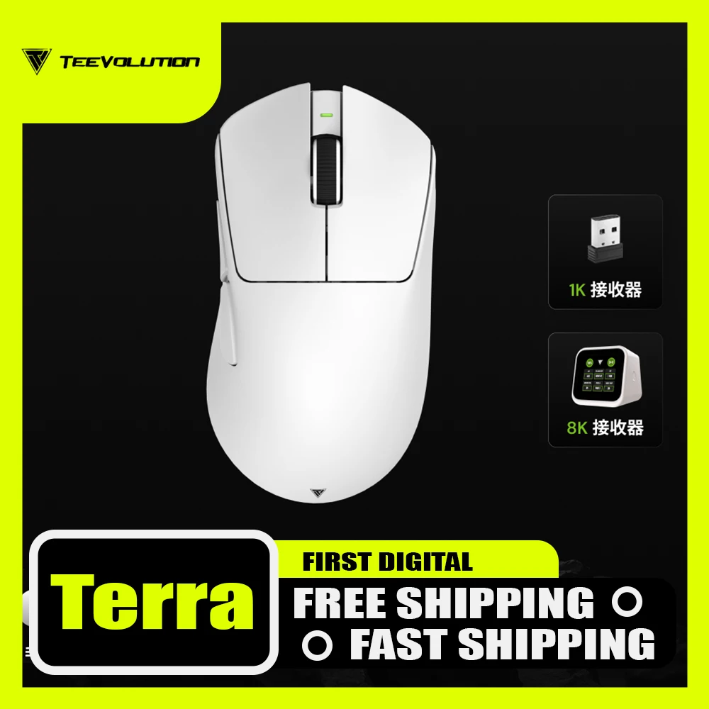 TEEVOLUTION Terra XD9PT Wireless Mouse 3 Mode Paw3950 8k Return Right ...