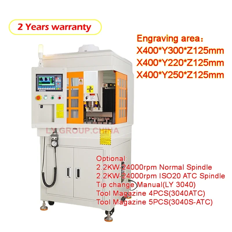 CNC-Router-3040-Mini-CNC-Milling-Machine-ISO20-2-2KW-ATC-SPINDLE-CNC ...