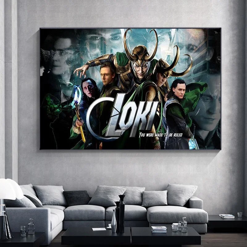 Wand-kunst-Leinwand-Gem-lde-Wunder-Disney-2021-Loki-Tom-Hiddleston ...