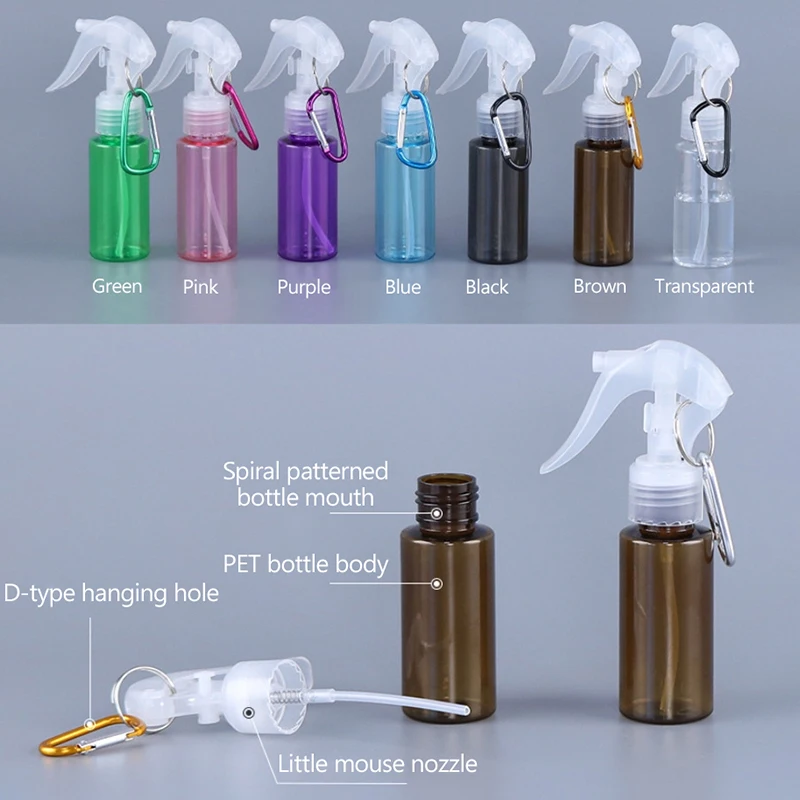 60ML Mini Travel Accessories With Carabiner Hook Makeup Tool Lotion ...