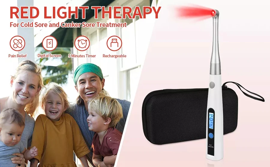 Cold Sore Laser Therapy Device Light Therapy Mouth Ulceration Blisters ...
