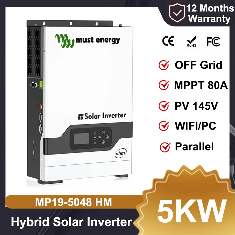 MUST-Energy-5KW-48V-Home-Hybrid-Solar-Inverter-MPPT-80A-PV-145V-High ...