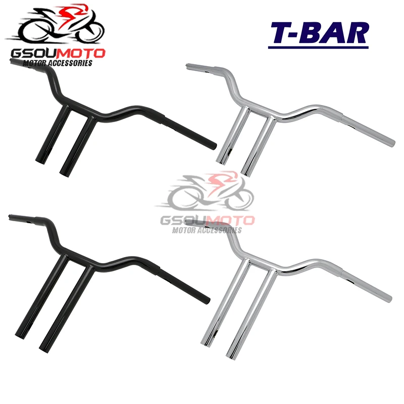 High-Handle-Bar-Riser-Iron-HandleBar-Drag-T-bar-For-Harley-Dyna-Street ...
