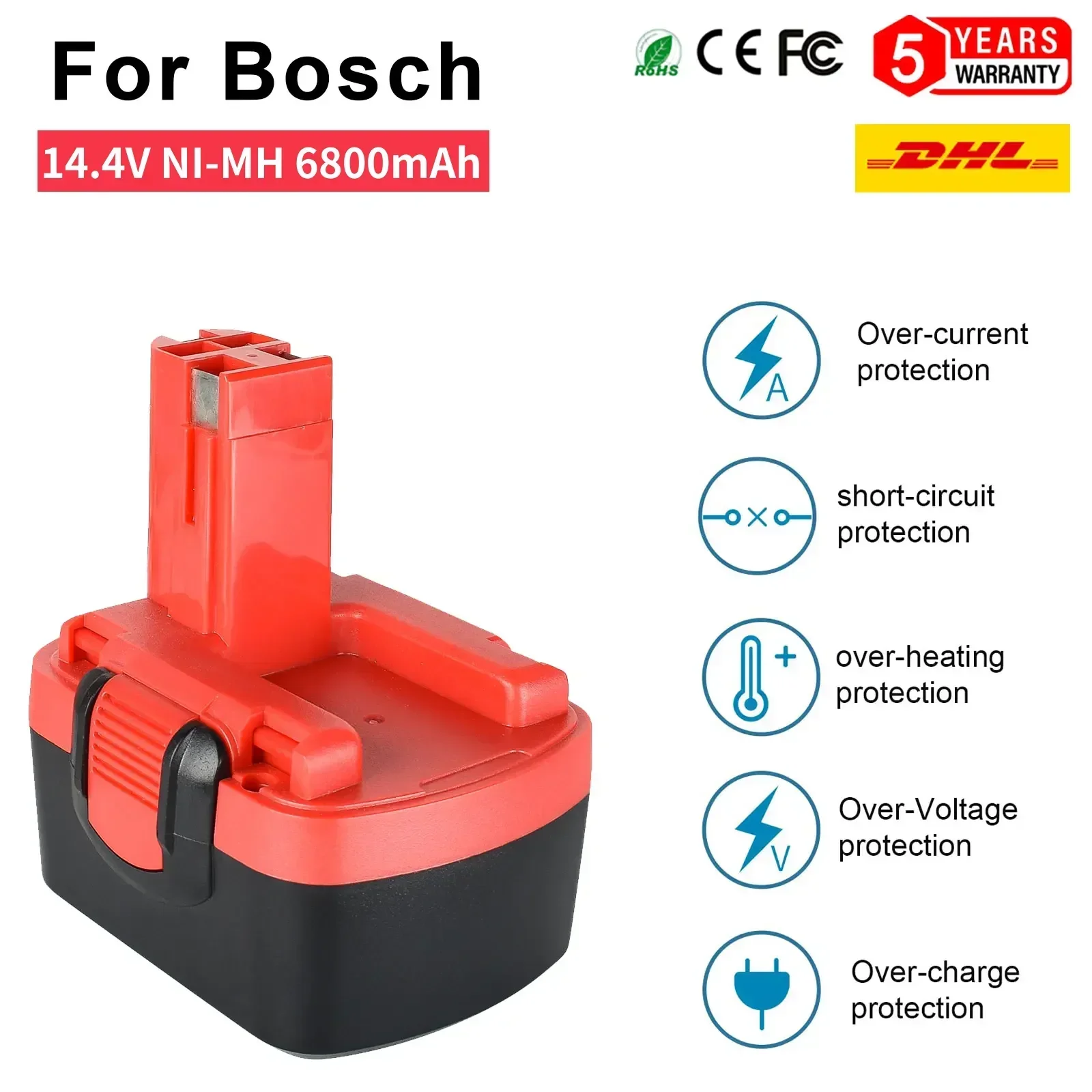 For-Bosch-14-4V-3500mAh-Ni-MH-Rechargeable-Power-Tool-Battery-For-Bosch ...
